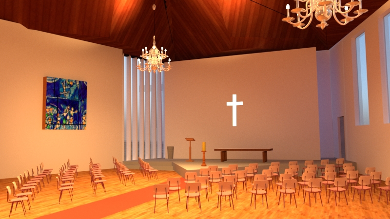 Visualisaties nieuwe verlichting Bethlehemkerk Helmond. - Michiel de Haas